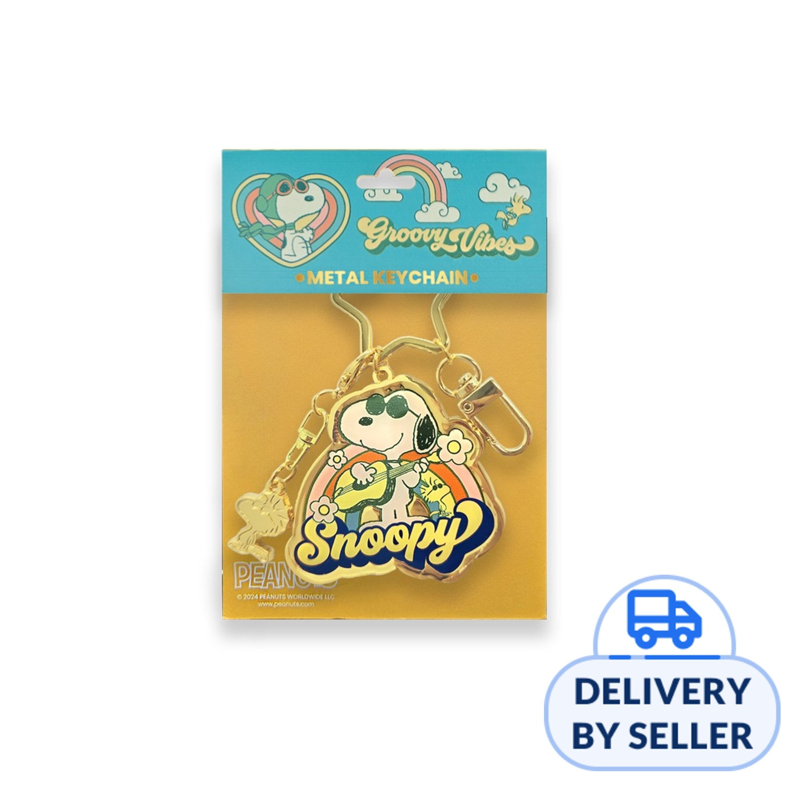 Feelin' Groovy Groovy Vibes Snoopy 24K Gold-Plated Keychain | NTUC ...
