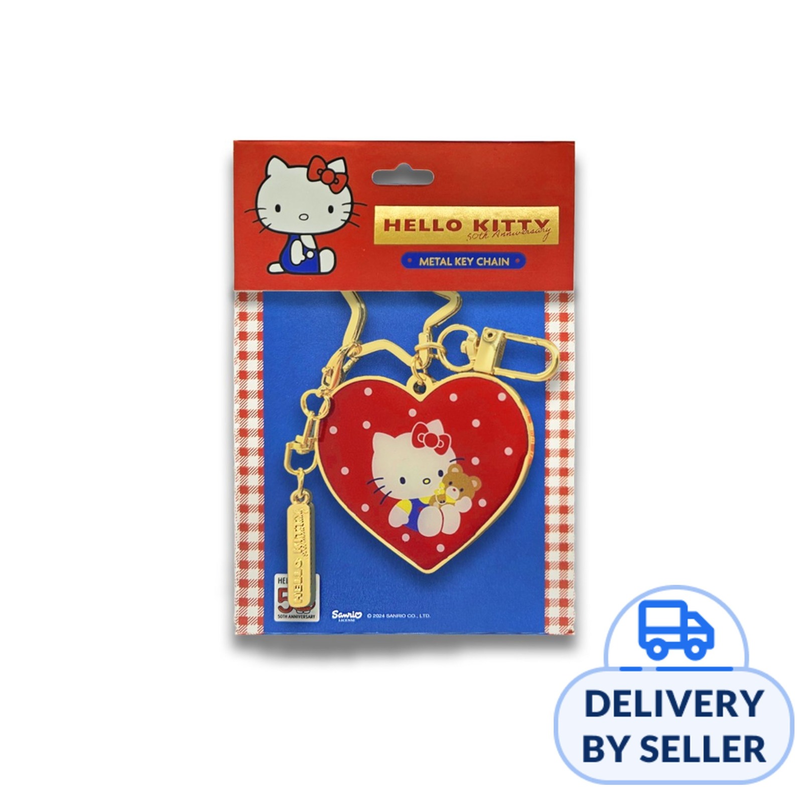 Sanrio Hello Kitty Teddy 24K Gold-Plated Keychain | NTUC FairPrice