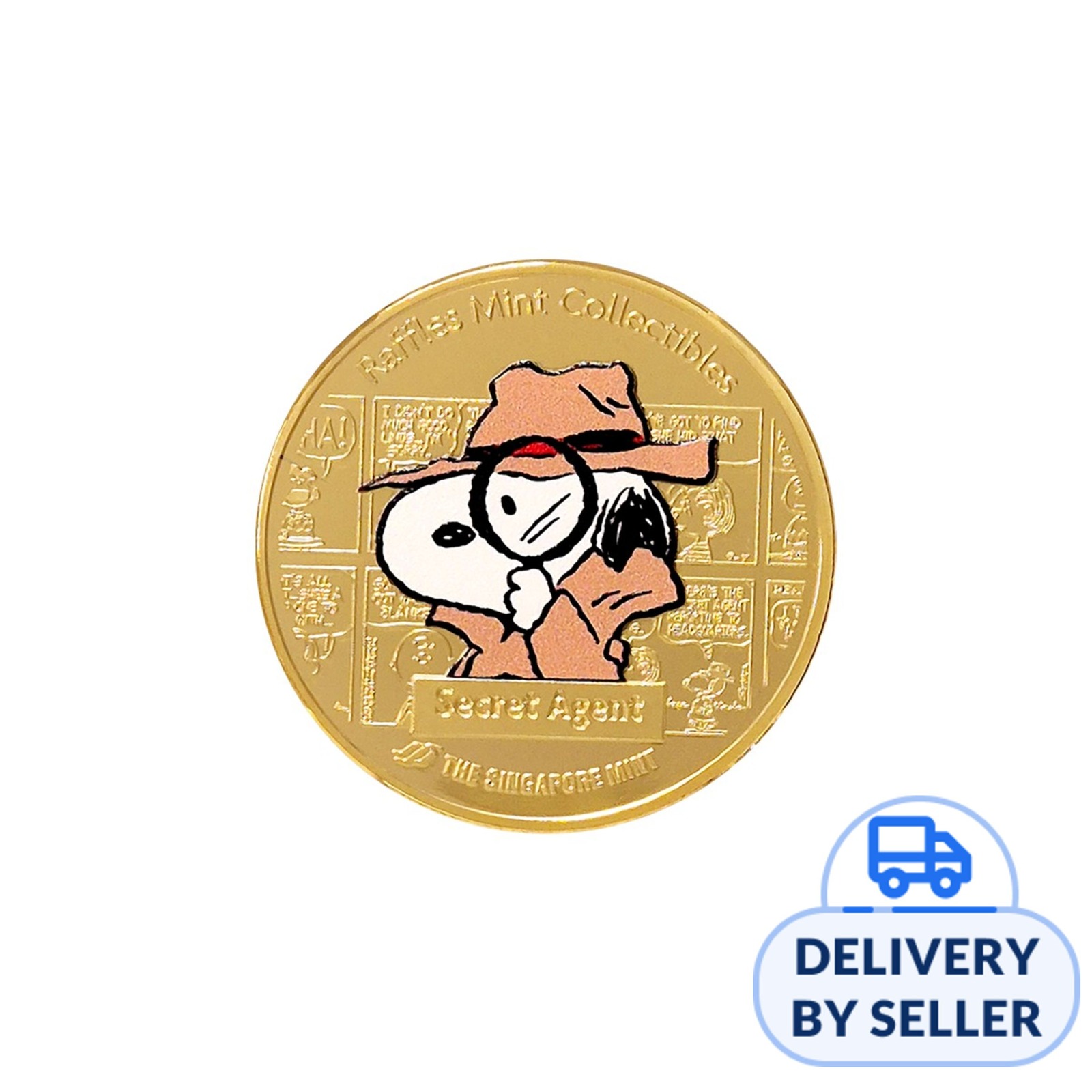 Secret Agent Snoopy 24K Gold Plated Commemorative Medallion | NTUC ...