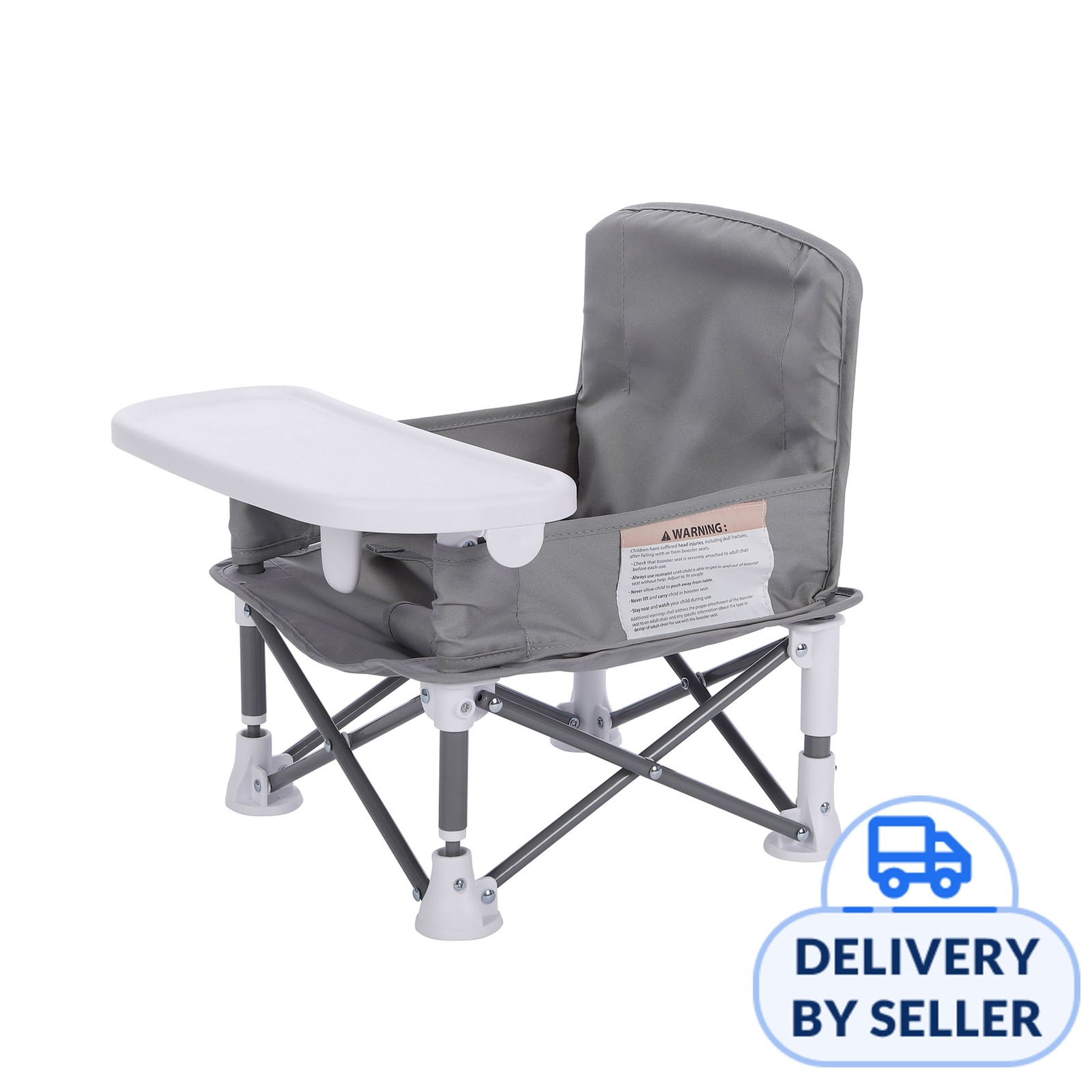 Easy Go Portable Folding Booster Chair - Grey | NTUC FairPrice