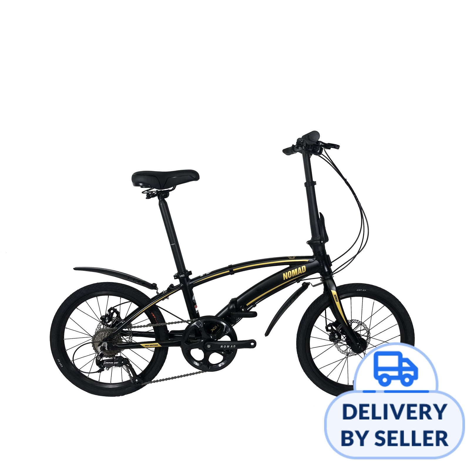 Nomad X6 PRO Aluminium Bicycle 9S Shimano Altus - Black Gold | NTUC FairPrice
