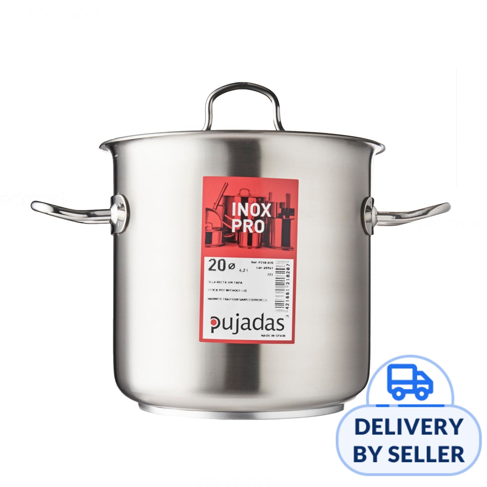 Pujadas Stainless Steel Stock Pot 6.2Ltr With Lid -20cm | NTUC FairPrice
