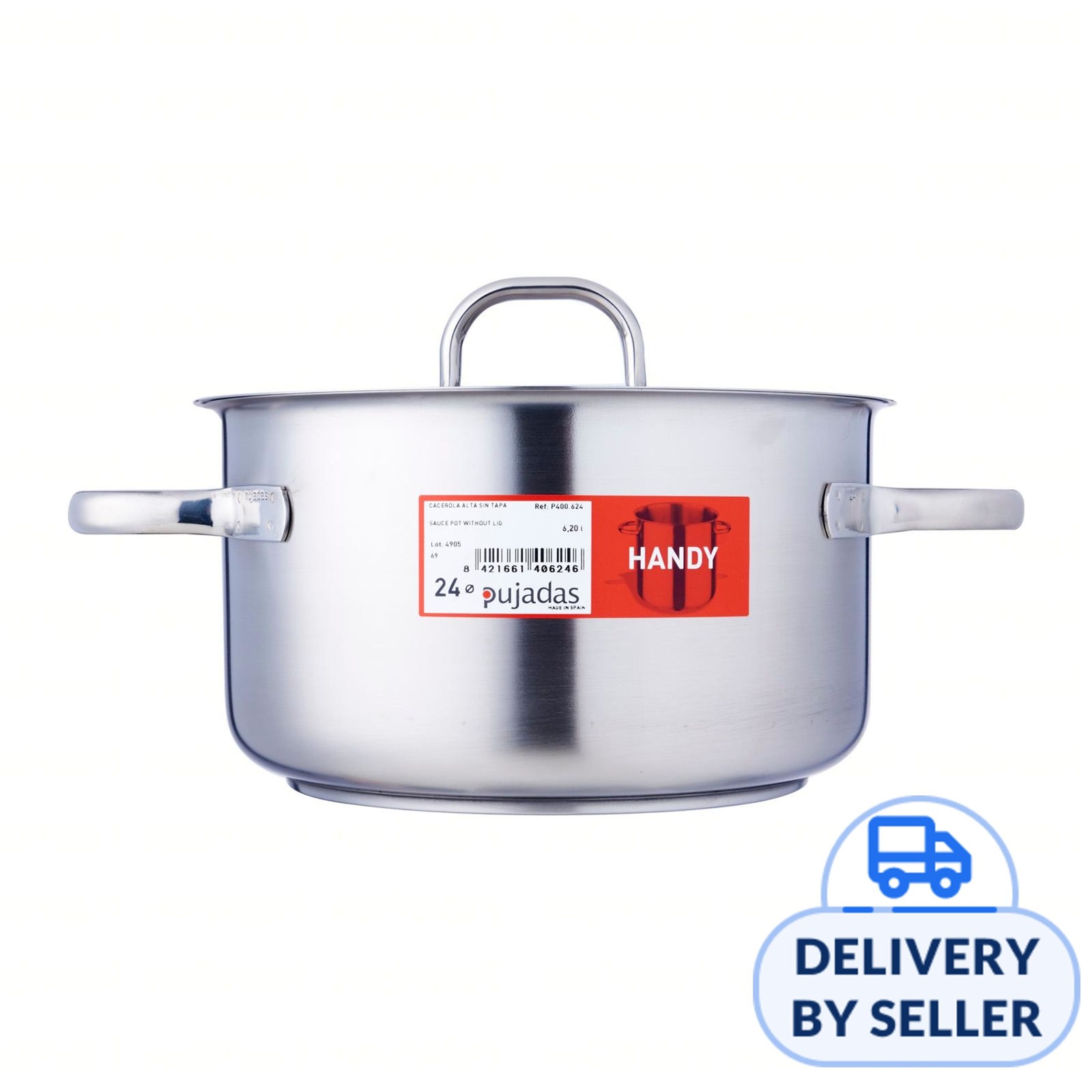 Pujadas Stainless Steel Sauce Pot 6.2Ltr With Lid - 24Cm | NTUC FairPrice