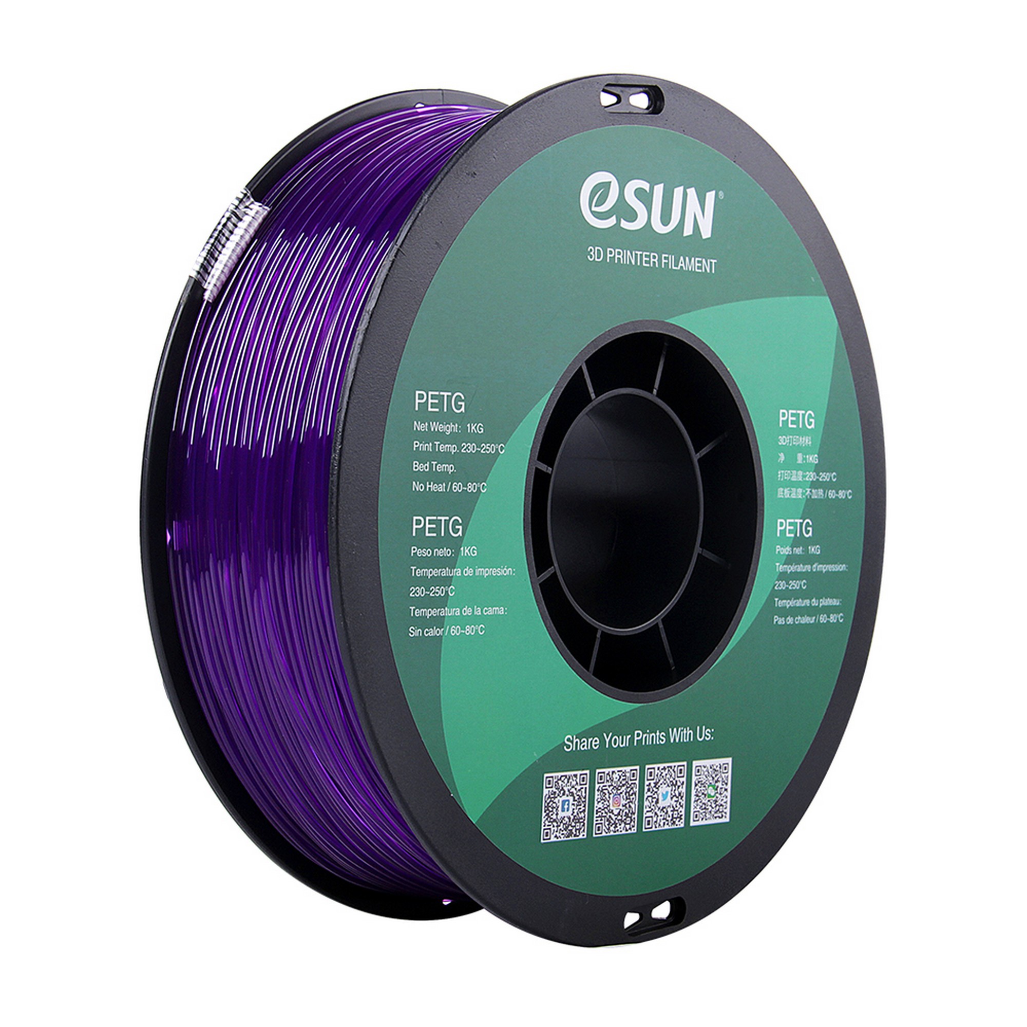 eSun PETG 1.75mm 1KG 3D Printer Filament - Purple | NTUC FairPrice