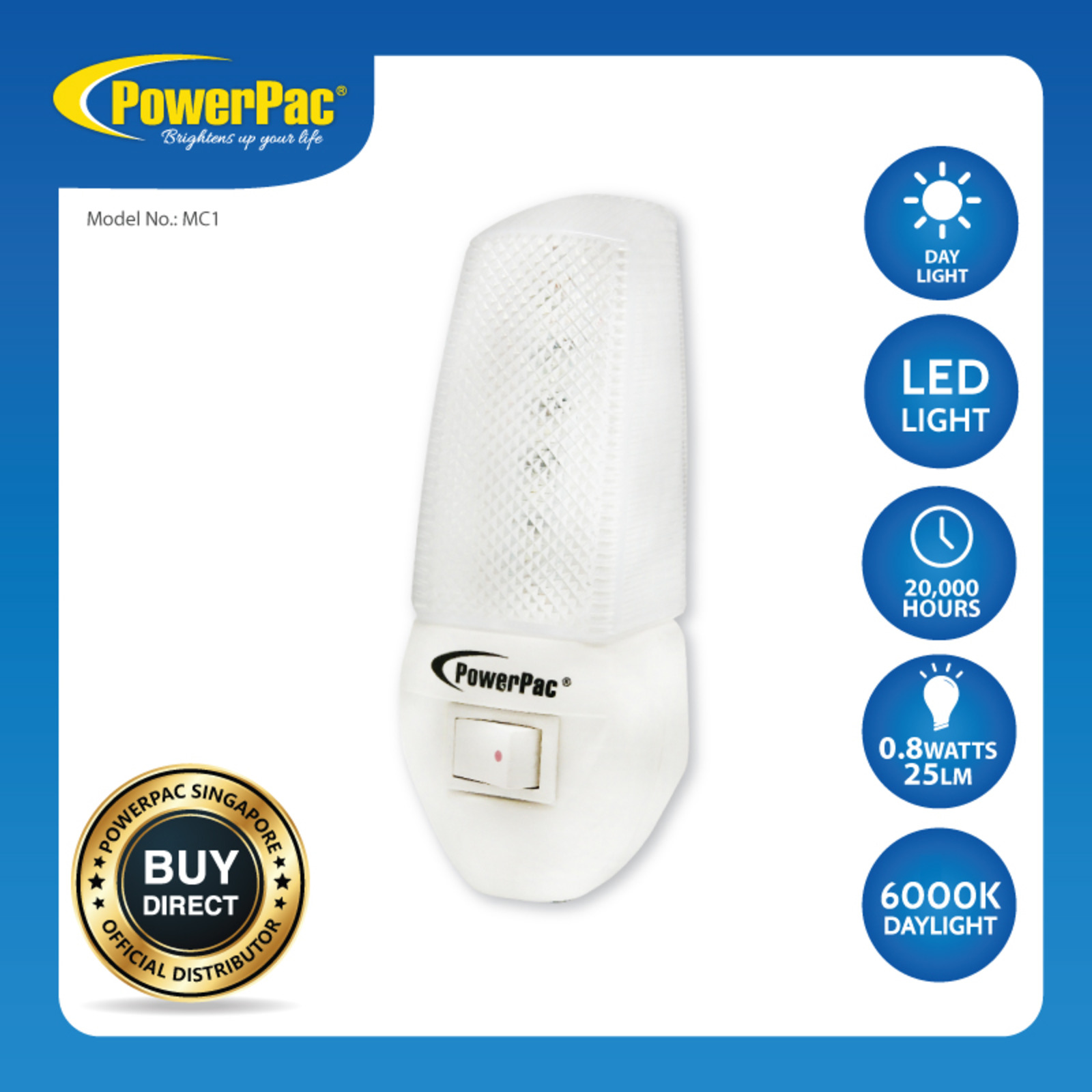 PowerPac (MC1) LED Night Light | NTUC FairPrice