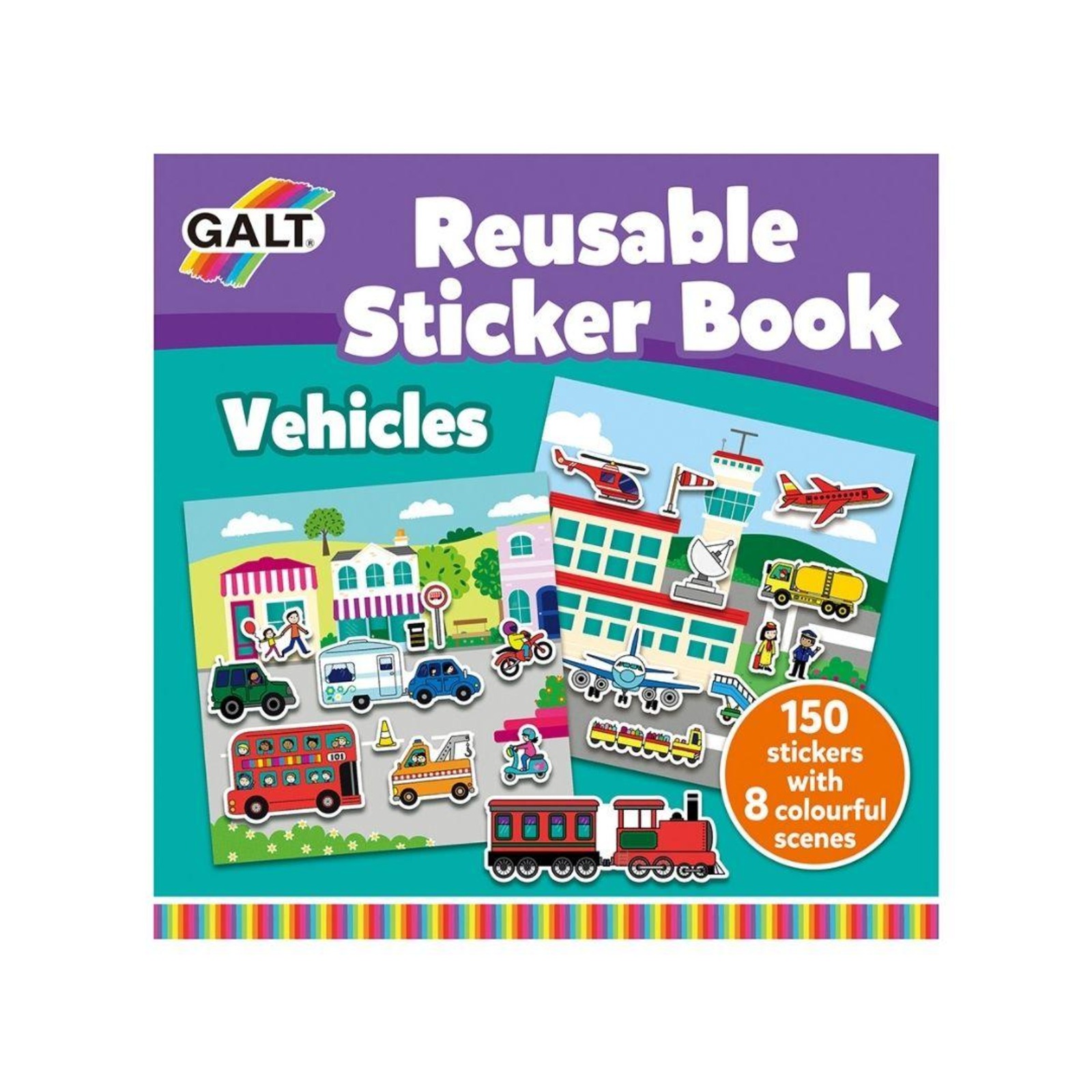 Galt Reusable Sticker Book (Vehicles) | NTUC FairPrice
