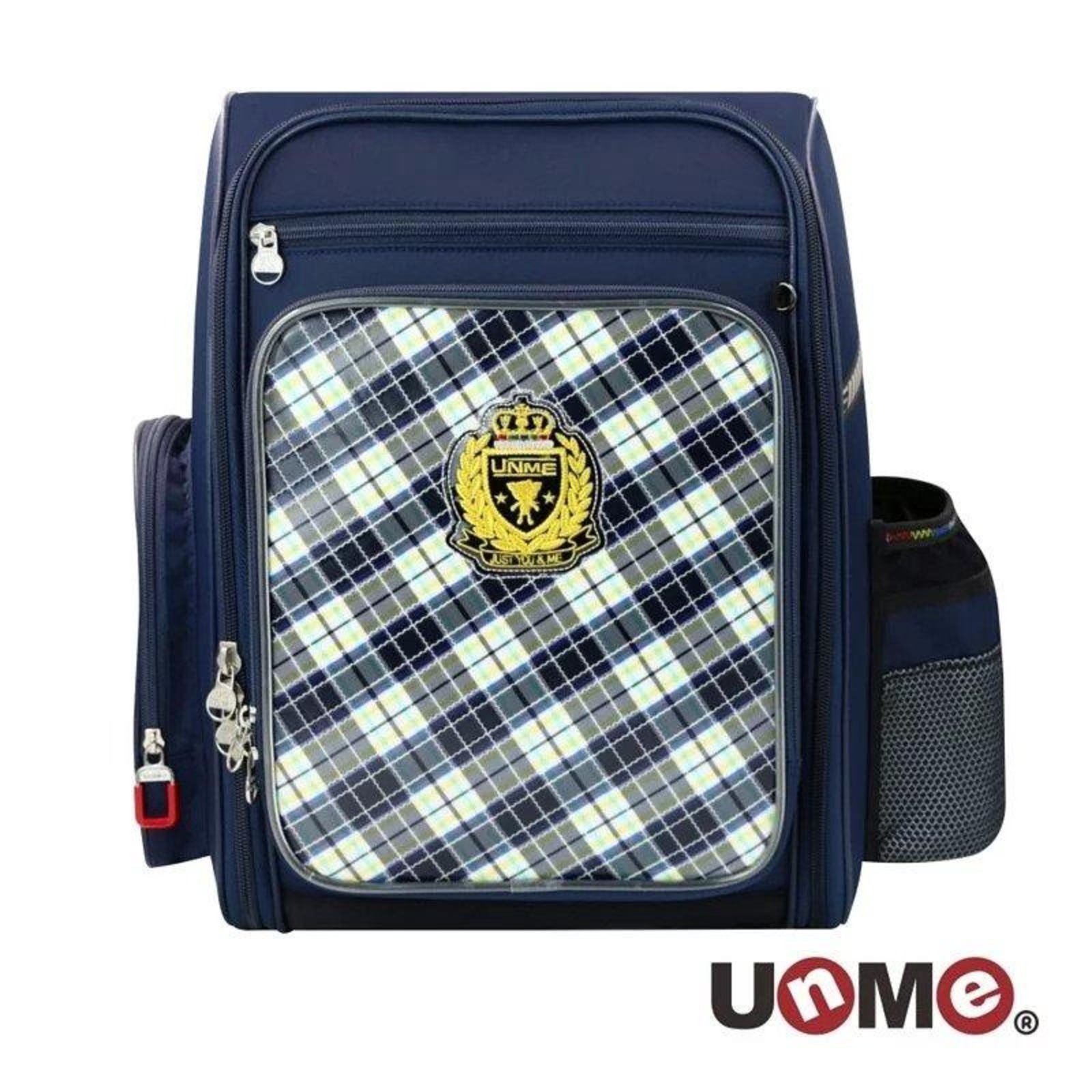 UNME School Bag England Series - Blue Checked | NTUC FairPrice
