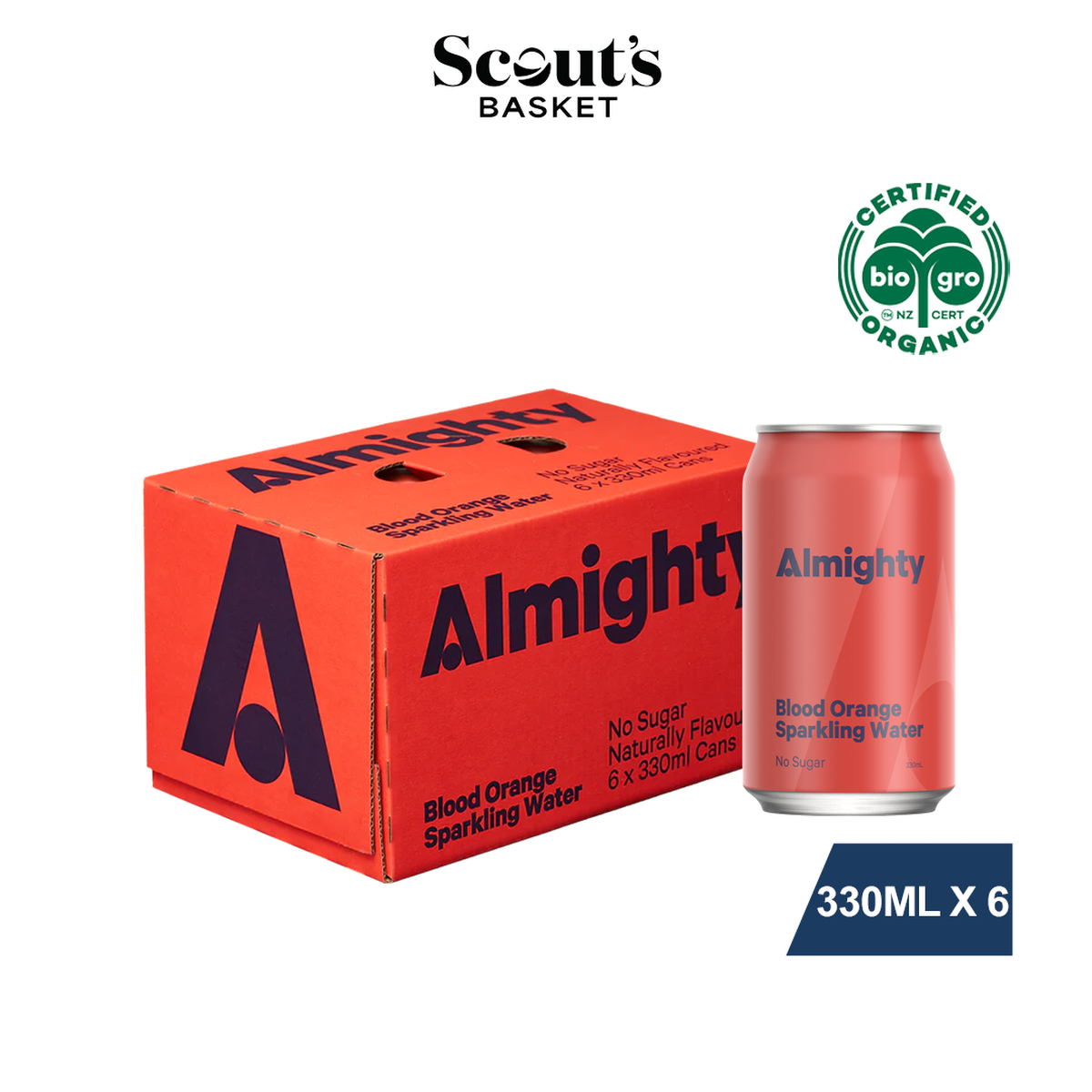 Drink Almighty Sparkling Water - Blood Orange | NTUC FairPrice