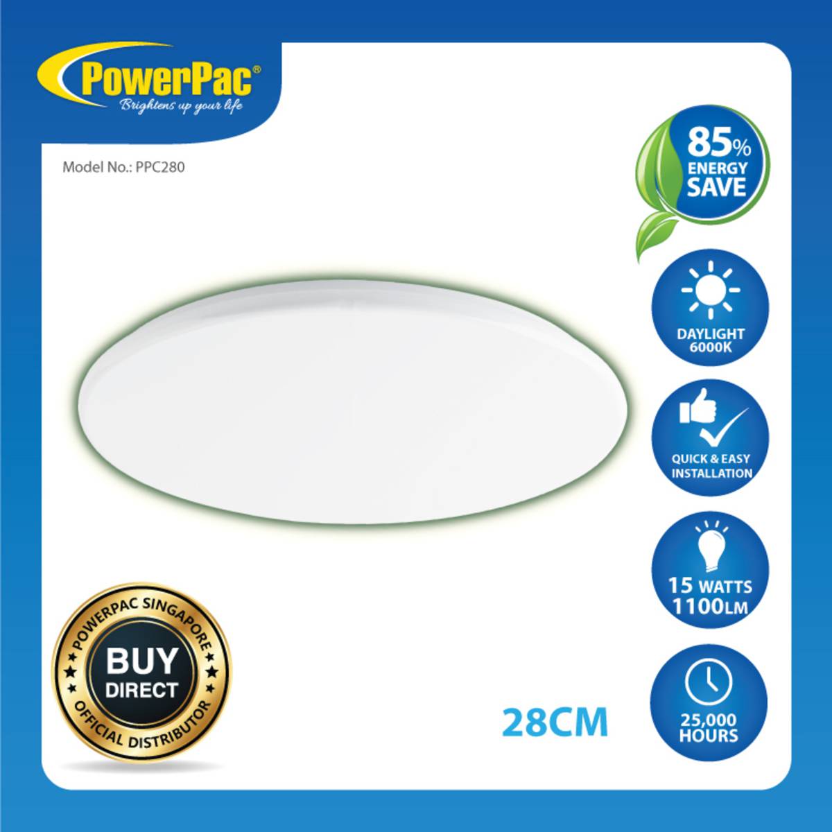 PowerPac (PPC280) LED Ceiling Lamp | NTUC FairPrice