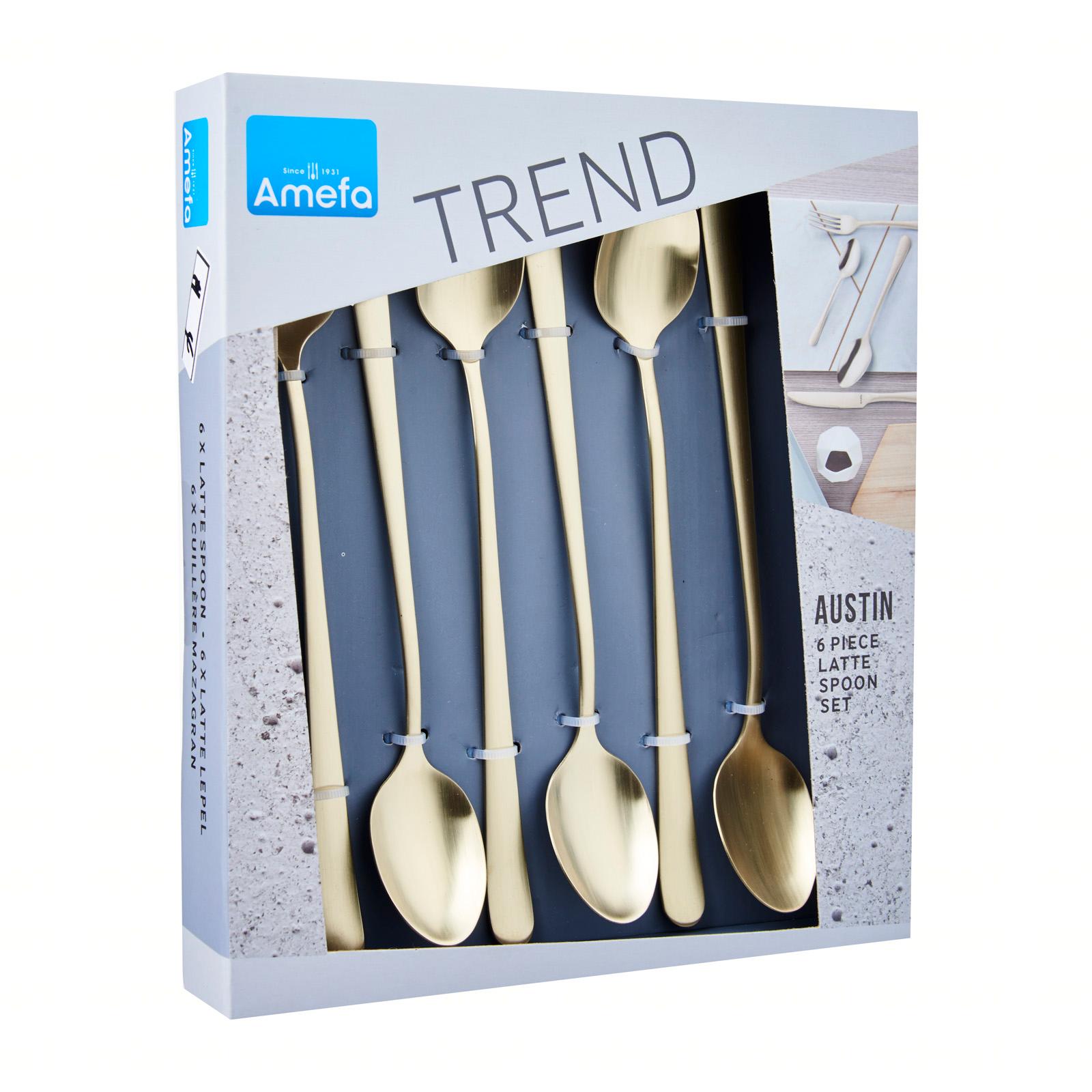 Amefa Ice Tea Spoon Set 6's Trend Champagne Finish | NTUC FairPrice