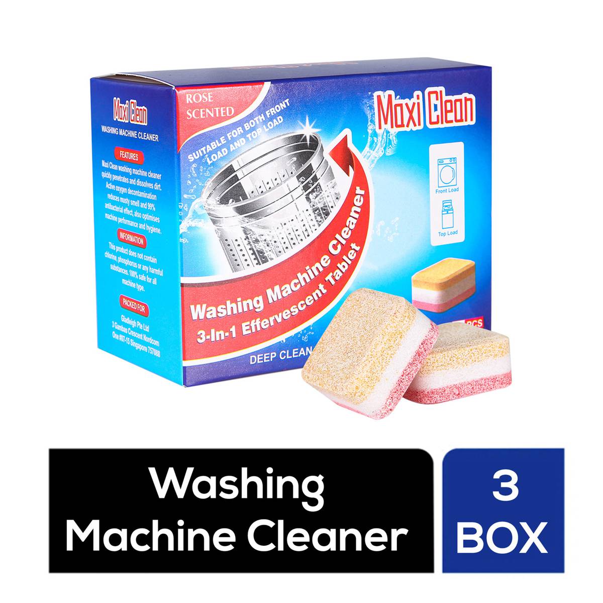 Maxi Clean 3in1 Washing Machine Cleaner Effervescent Tablet | NTUC ...